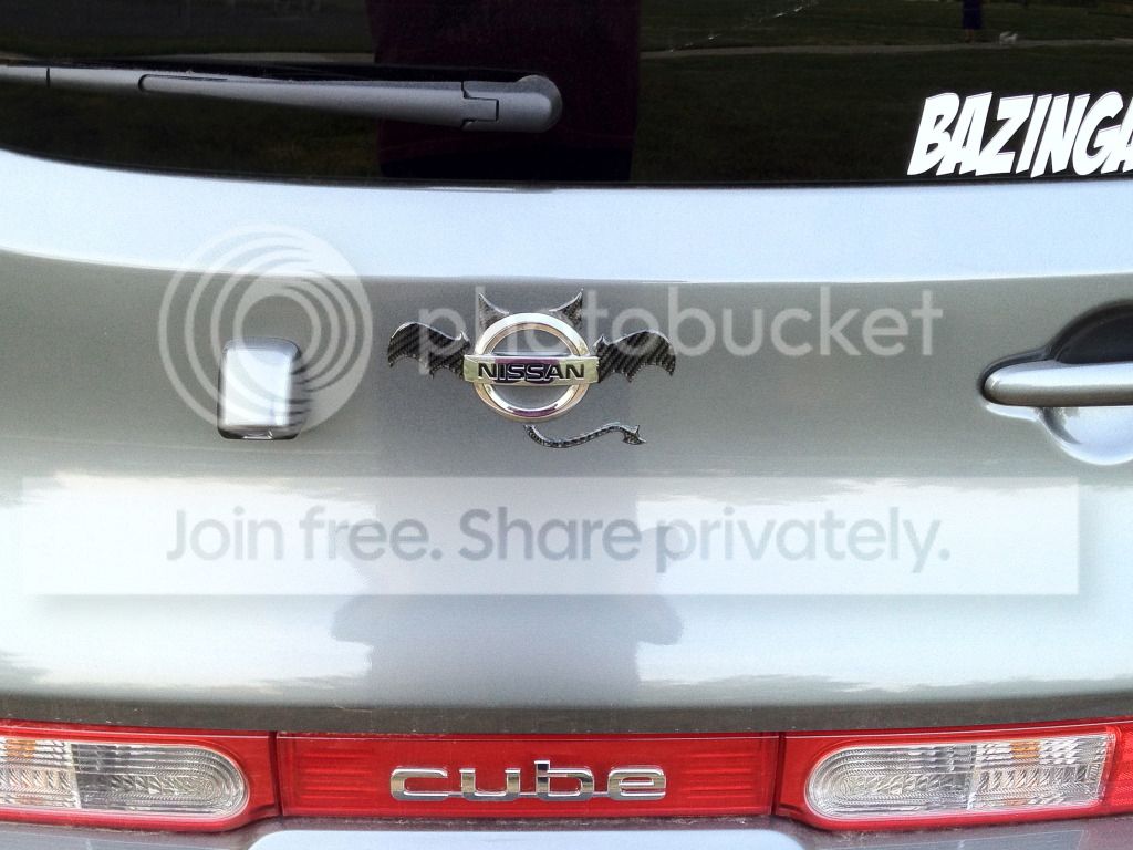 Something on the back of my Cube!!!! | Nissan Cube Life - Nissan Cube ...