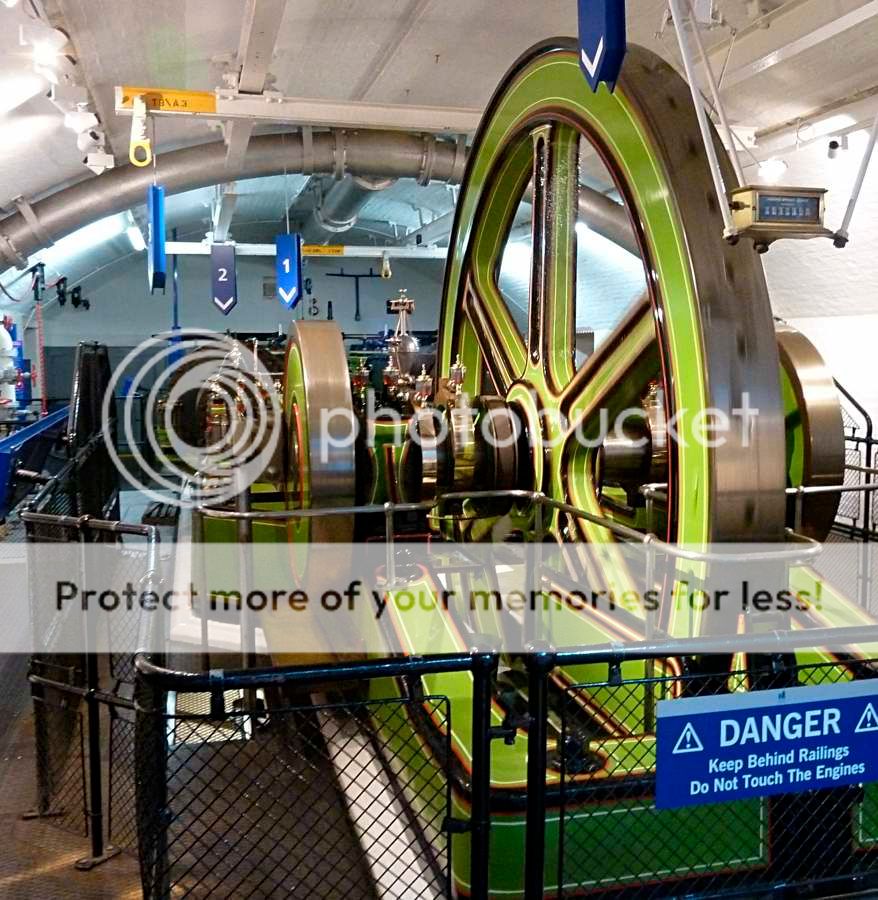 A pump in the original lifting mechanism inside Tower Bridge, London ...