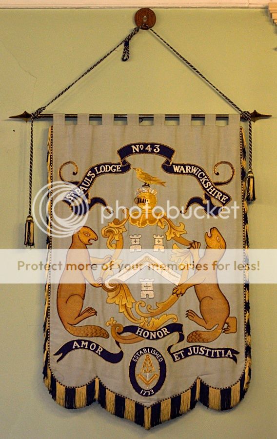 A Lodge flag in the Severn Street Masonic Hall, Birmingham | Photo Maestro